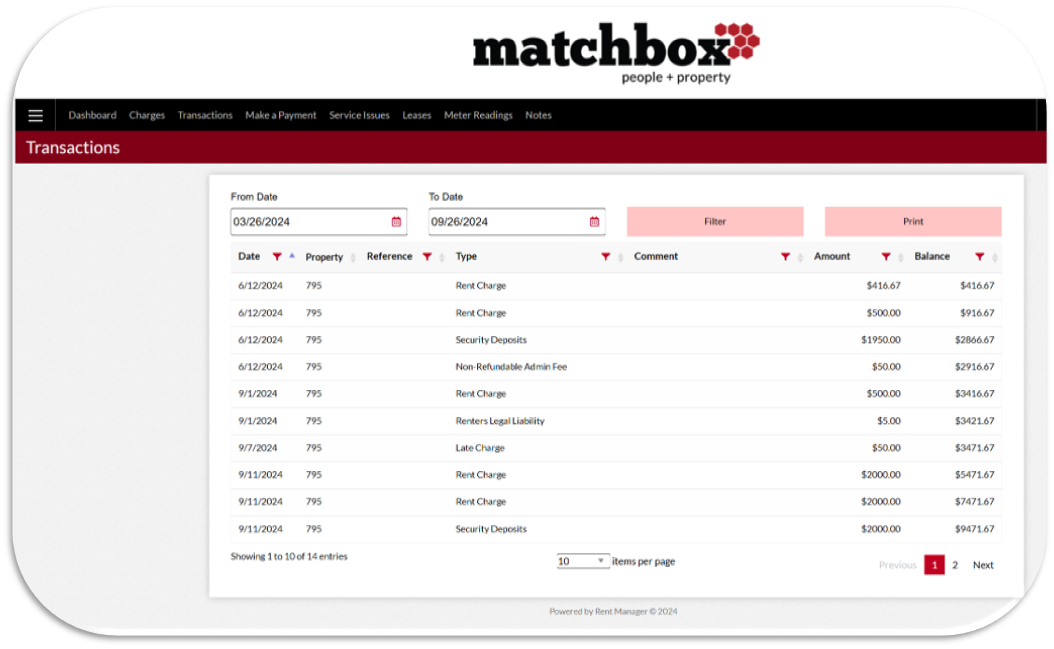 Using the Tenant Web Access Portal – Matchbox Residential